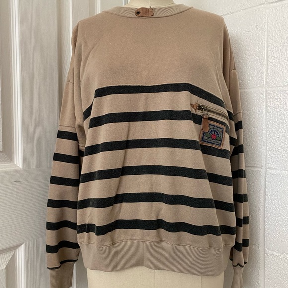 Gitano | Sweaters | Vintage Gitano Brown Stripe Pullover | Poshmark